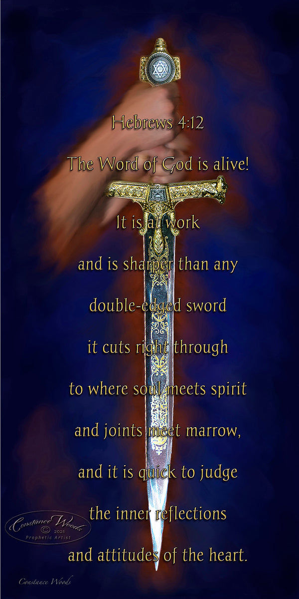 Living Word - Hebrews 4:12 Art Print | Constance Woods - Constance ...